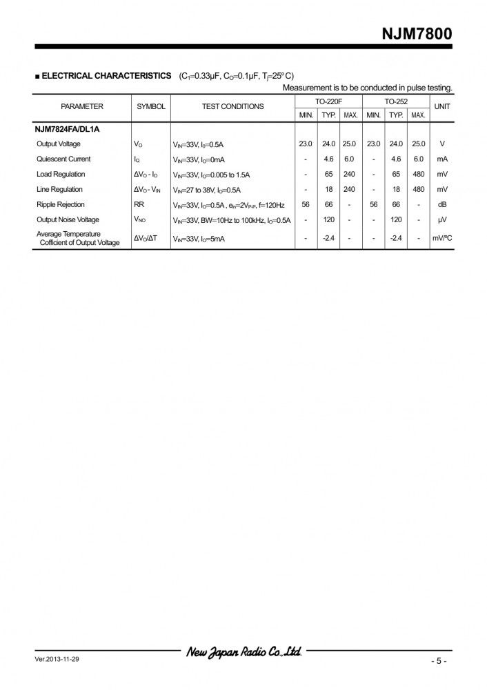 NJM7805DL1A-TE1 datasheet page 5