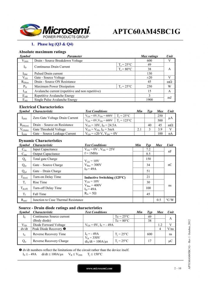 APTC60AM45BC1G document page 2