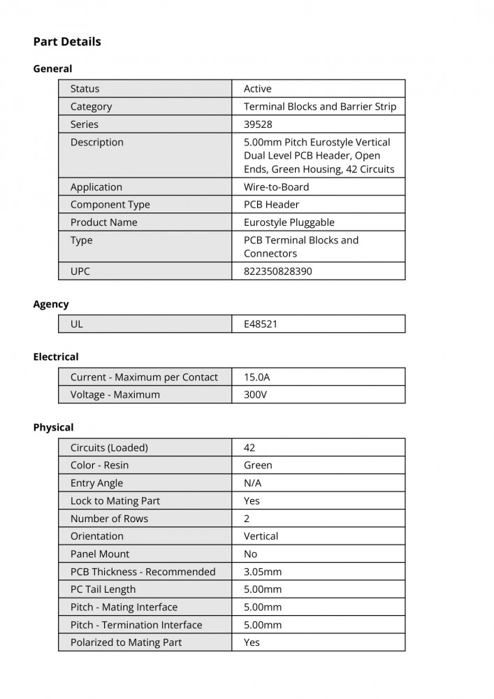 Molex 395287042 technical document page 2