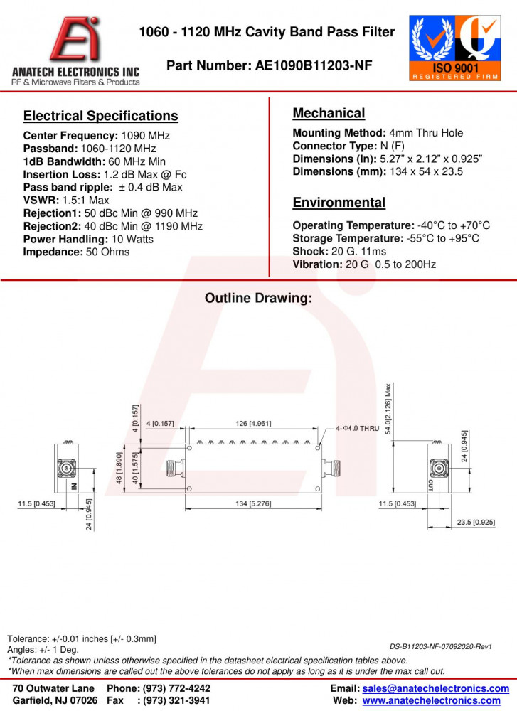 AE1090B11203-NF outline drawing