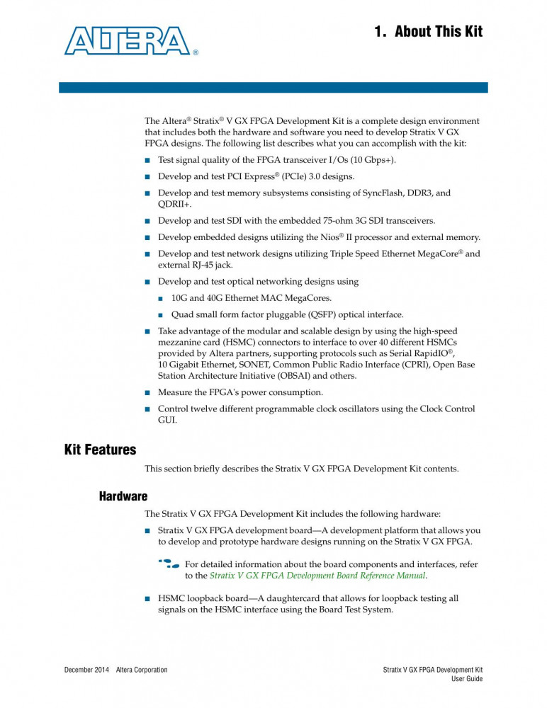 DK-DEV-5SGXEA7N user guide page 7