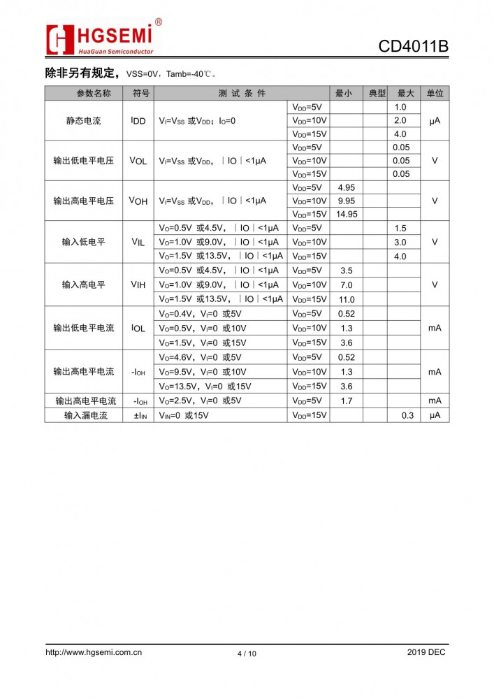 CD4011BE datasheet page 4