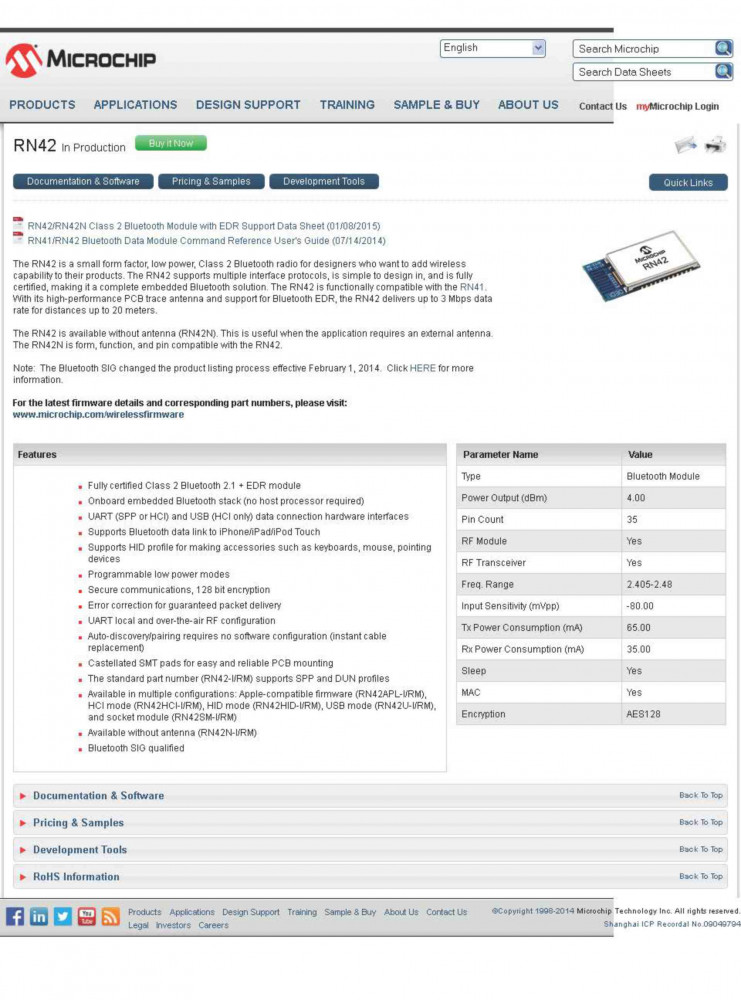 RN42 technical document preview