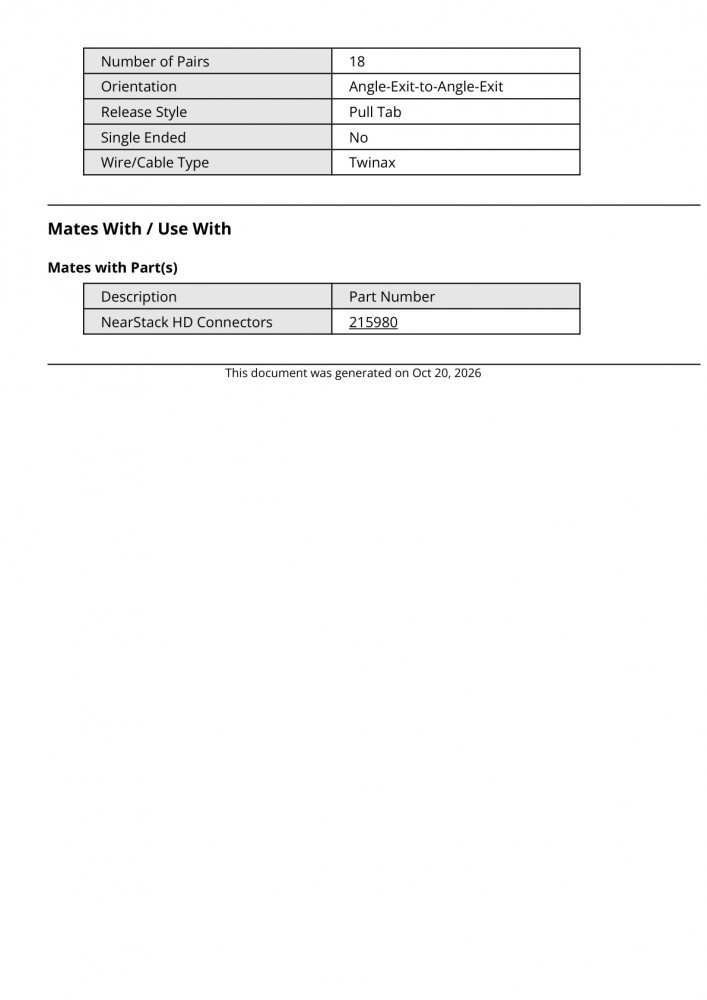 Technical document image 3 for MOLEX 2210280310