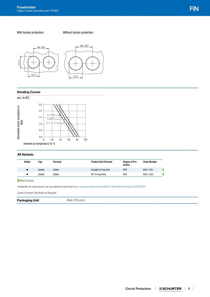 SCHURTER 0031.1353 datasheet page 3