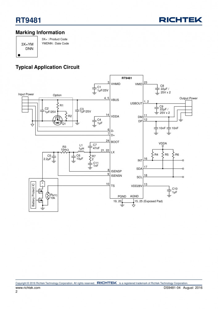 RT9481 datasheet page 2