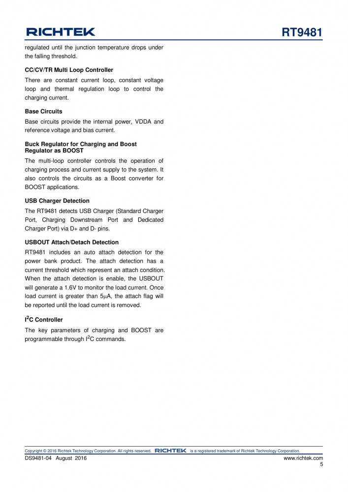 RT9481 datasheet page 5