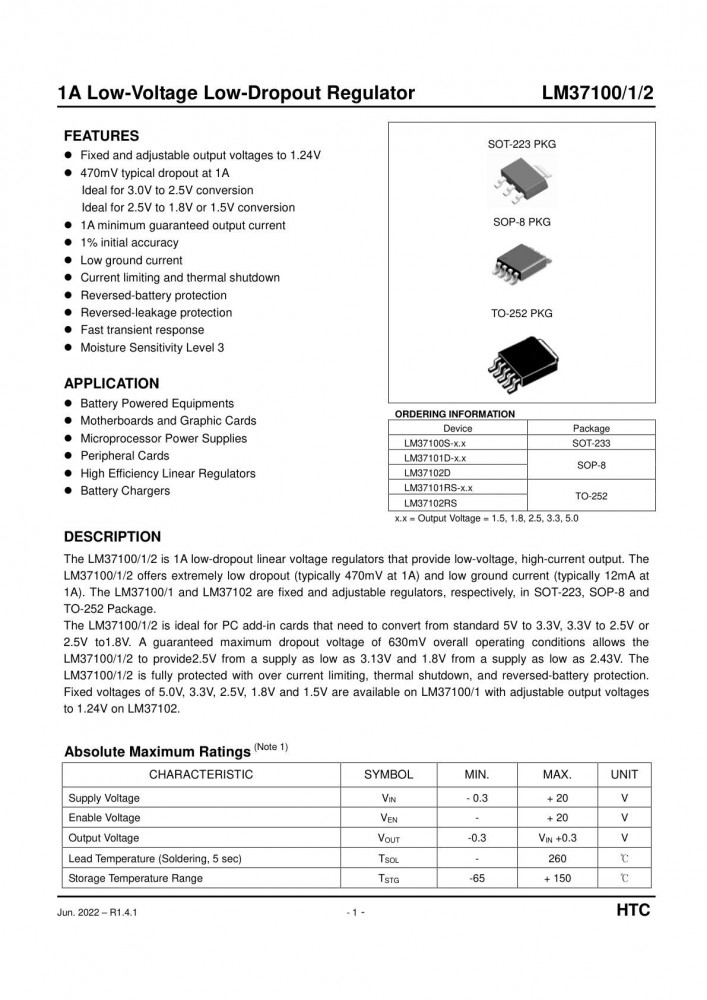LM37102D datasheet page 1