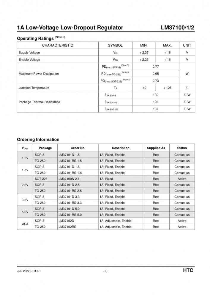 LM37102D datasheet page 2