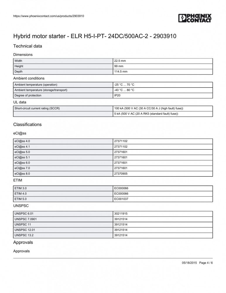 Phoenix Contact 2903910 technical document page 4