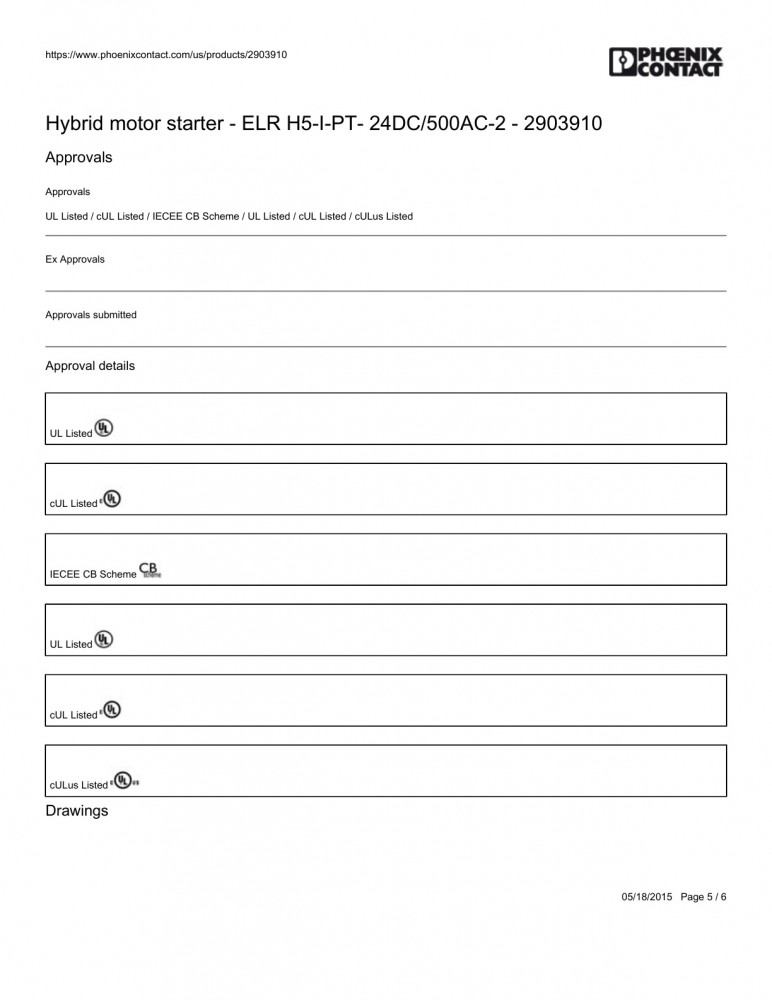 Phoenix Contact 2903910 technical document page 5