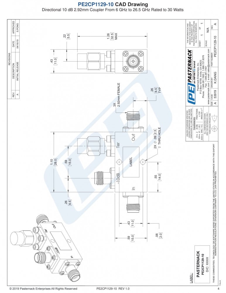 PE2CP1129-10 datasheet page 4