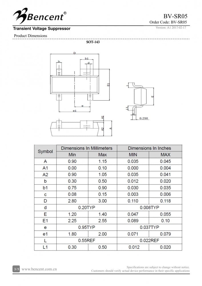 BV-SR05 datasheet page 3