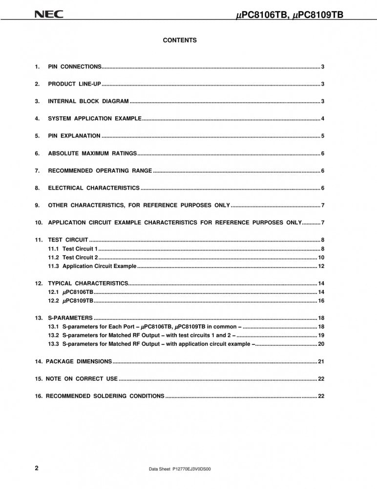 UPC8106TB datasheet page 2