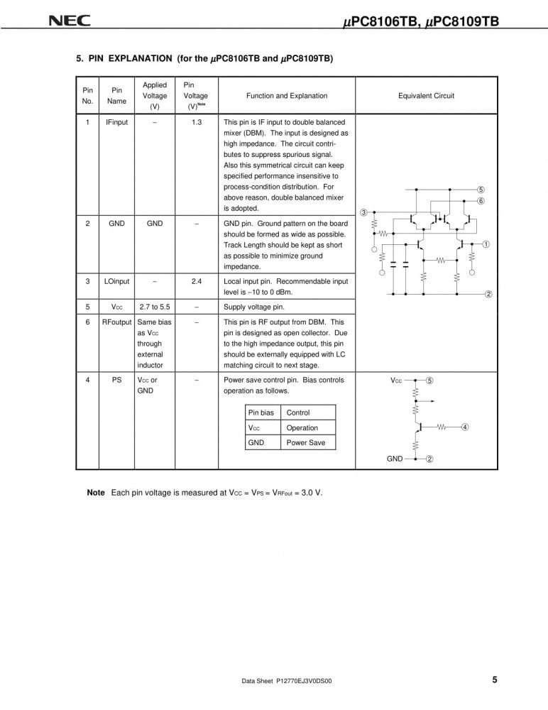 UPC8106TB datasheet page 5