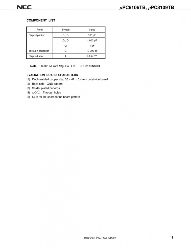 UPC8106TB datasheet page 9