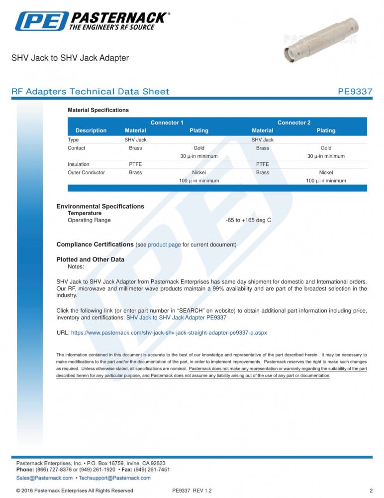 PE9337 technical document page 2