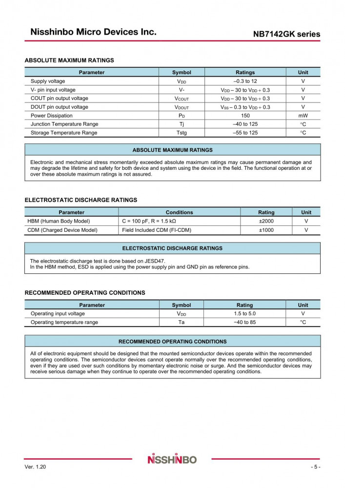 NB7142GK datasheet page 5