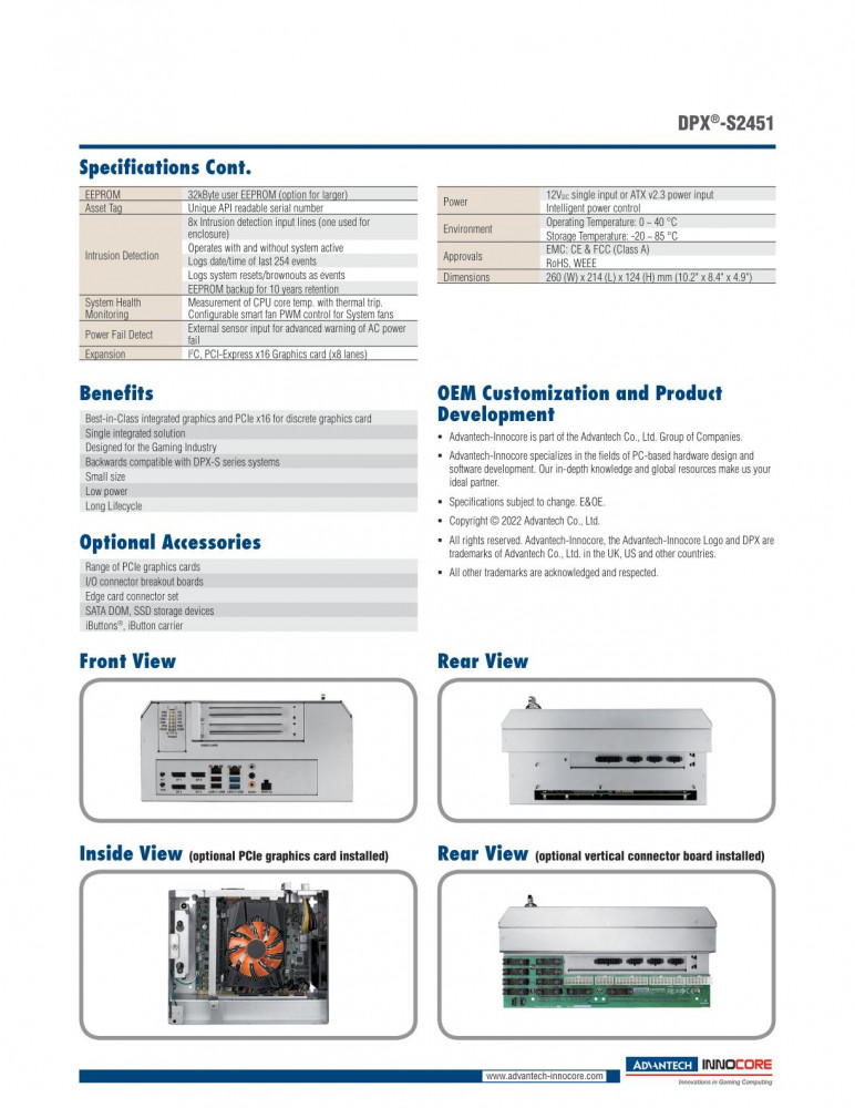 DPX-S2451 product datasheet page 2