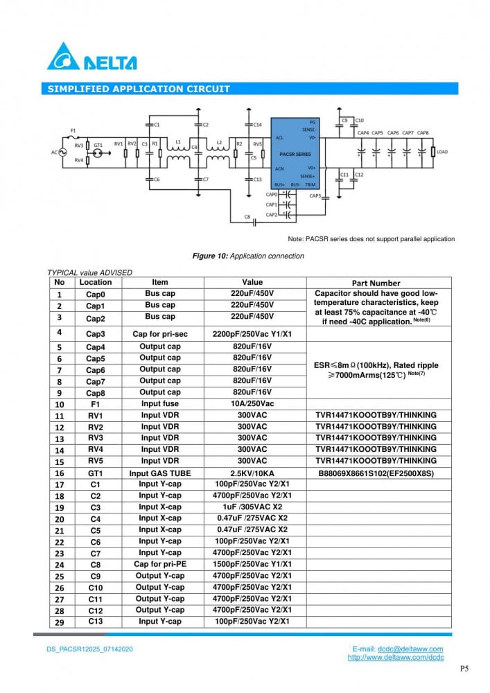 PACSR12025S datasheet page 5
