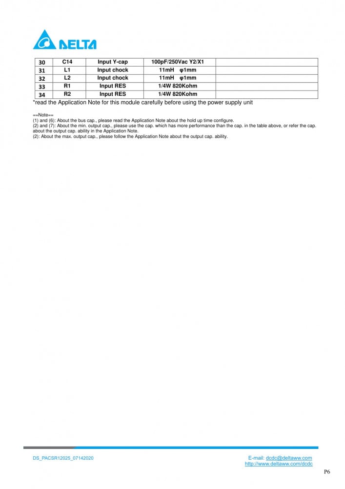PACSR12025S datasheet page 6