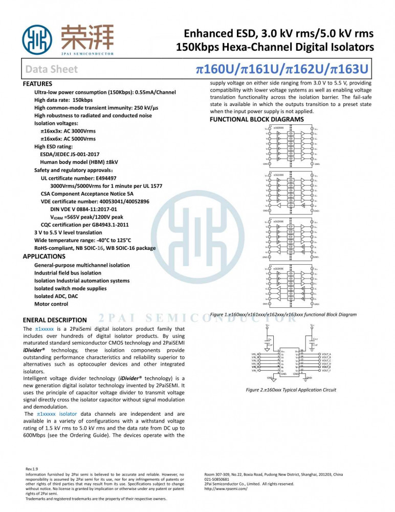 π163U31 datasheet page 1