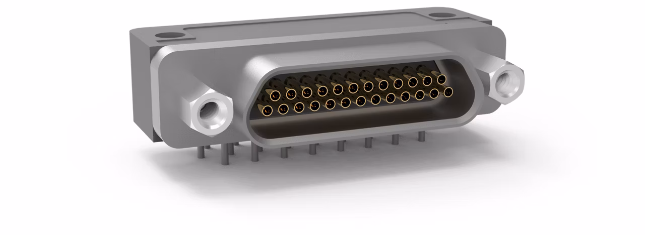 AirBorn M Series, Micro-D High Temp Board Mount Plug, 0.050