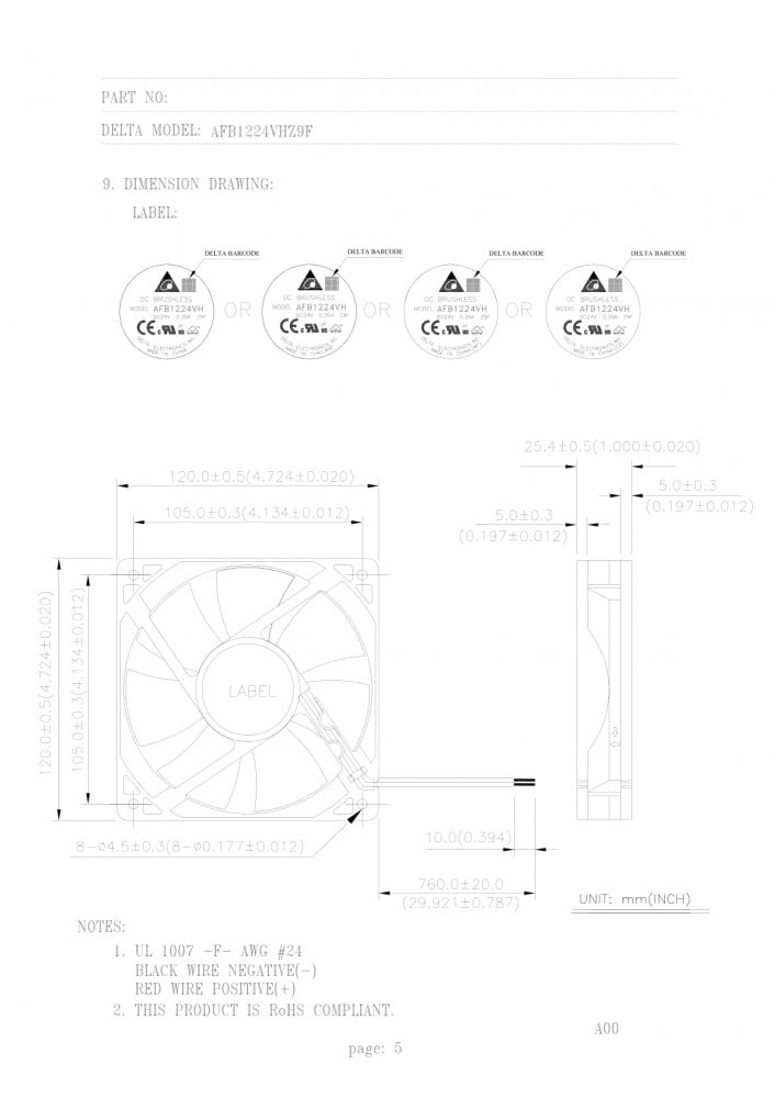 AFB1224VHZ9F specification page 7