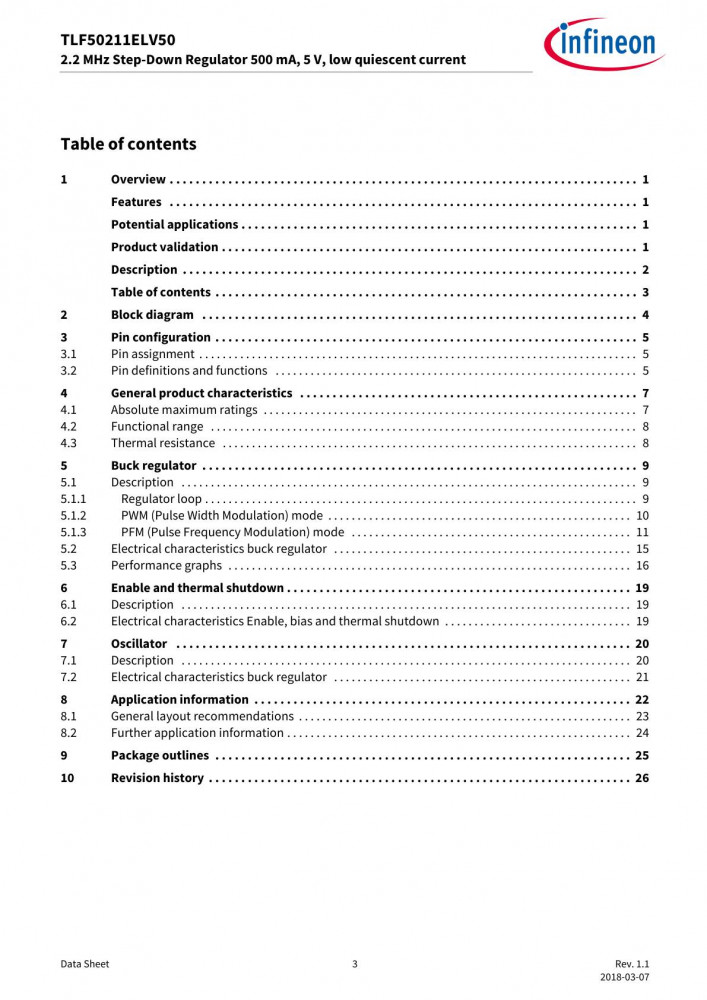 TLF50211EL documentation page 3