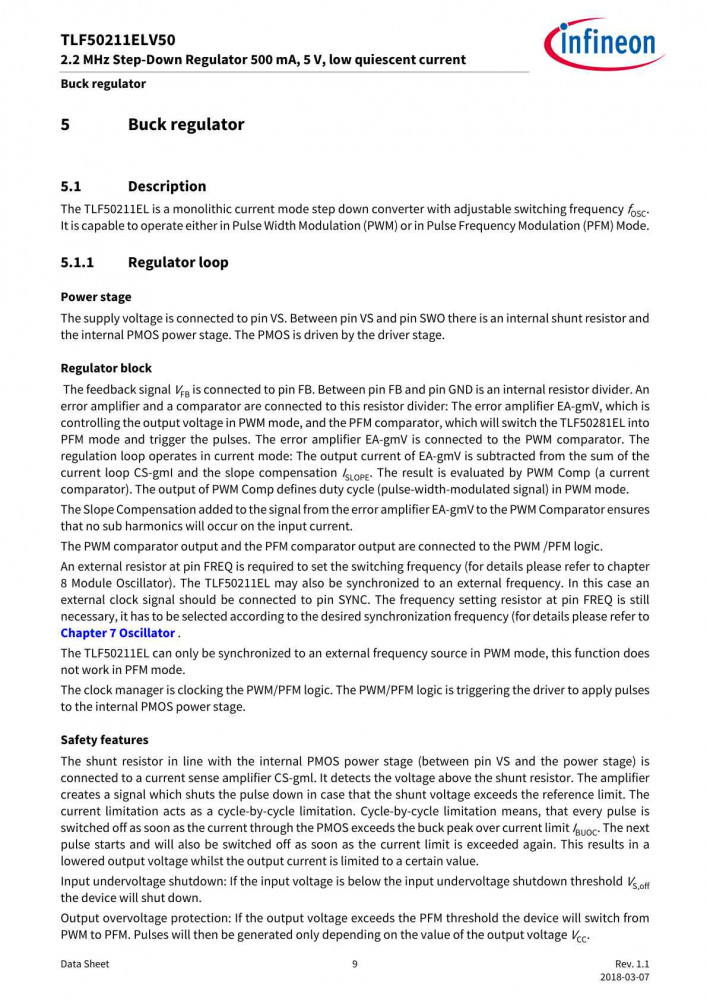 TLF50211EL documentation page 9