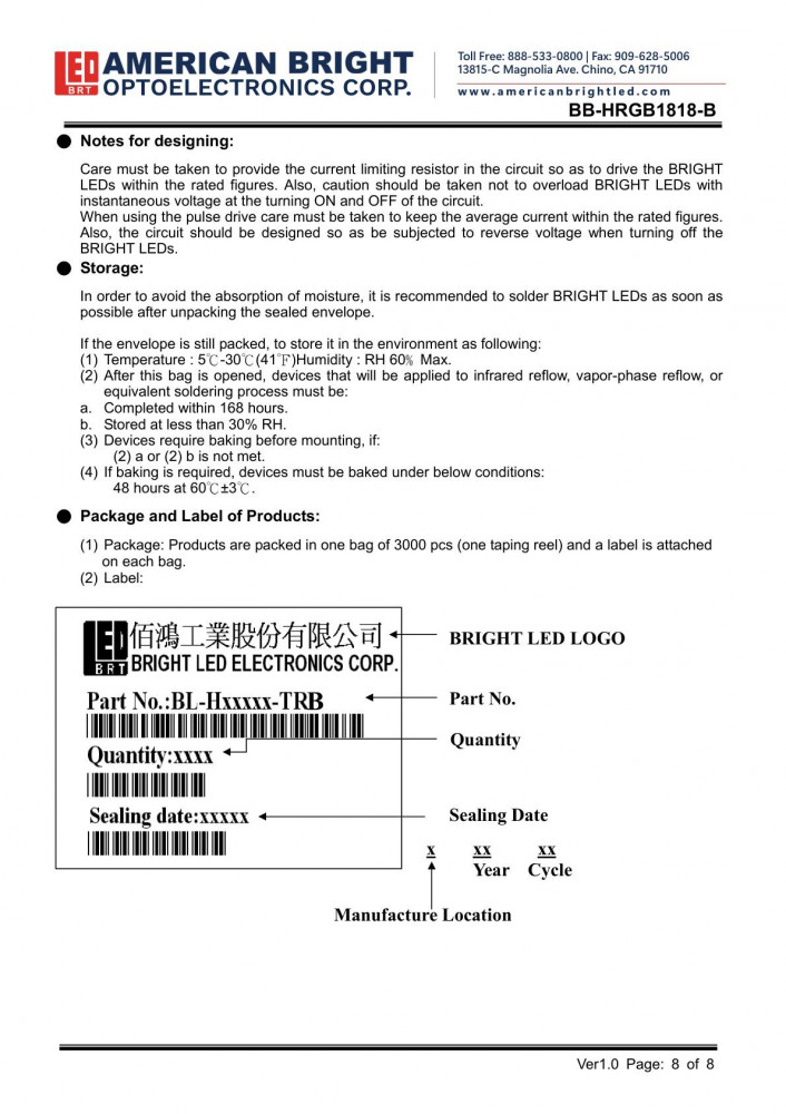 BB-HRGB1818-B datasheet page 8