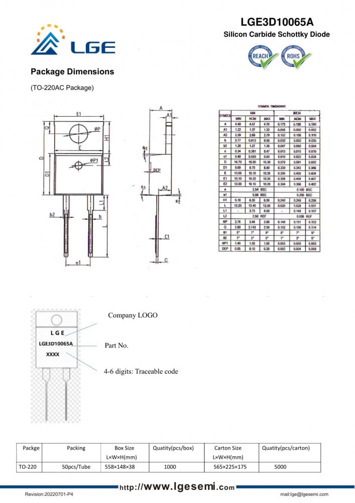 LGE3D10065A datasheet page 4