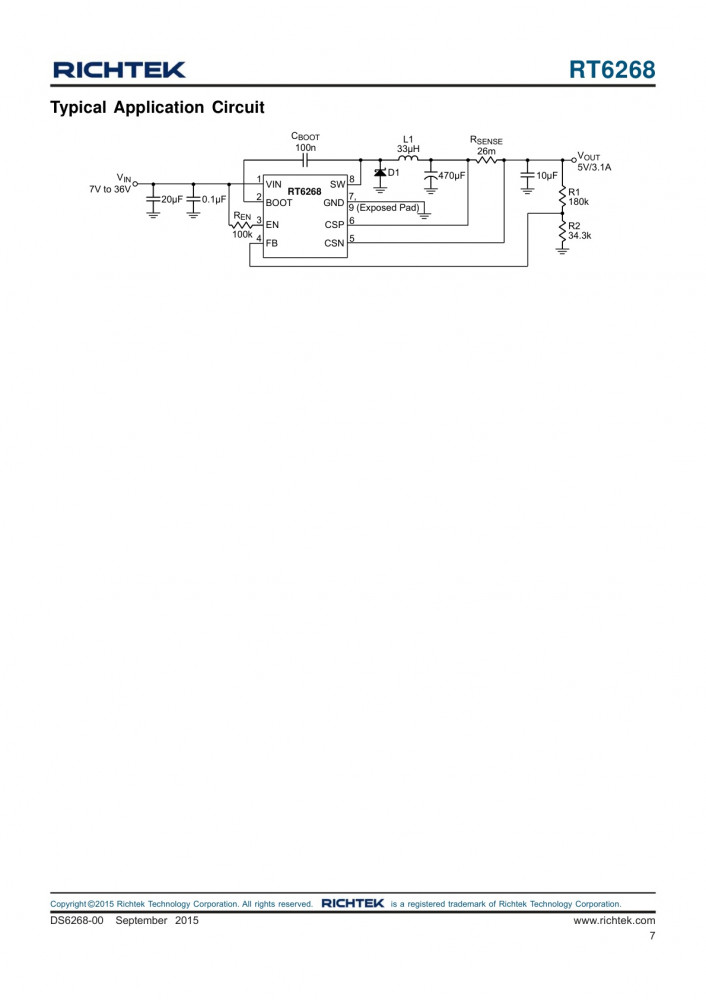 RT6268 datasheet page 7