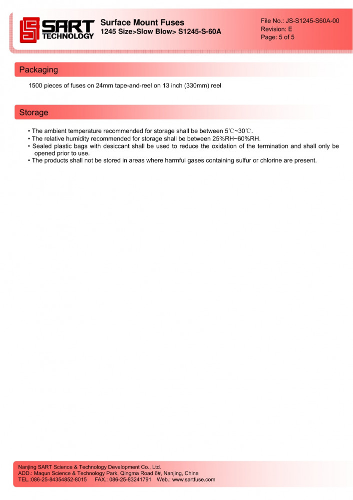 SART 1245-S technical document, page 5