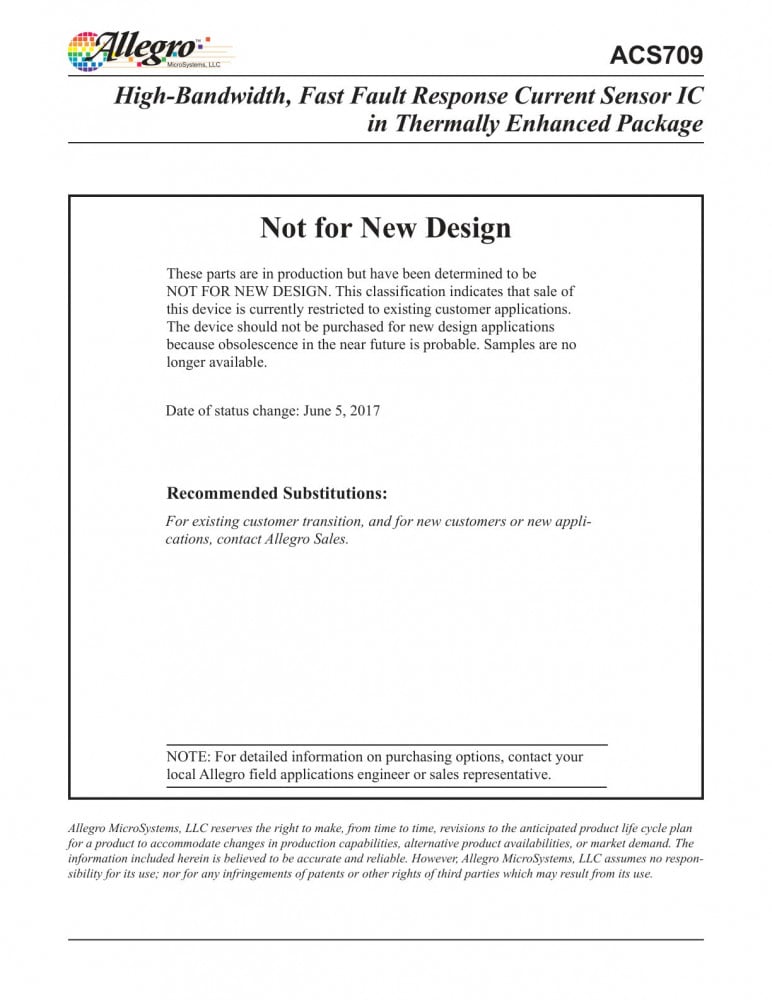 ACS709 datasheet page 1