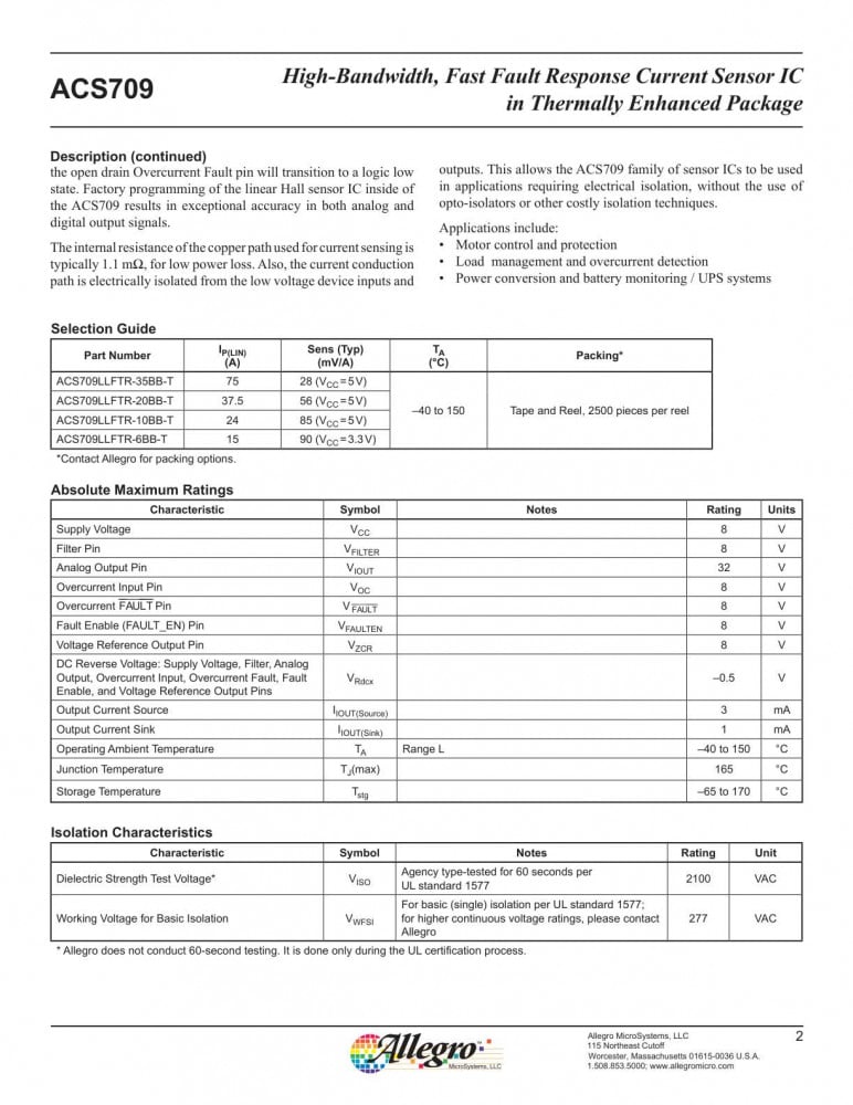 ACS709 datasheet page 3