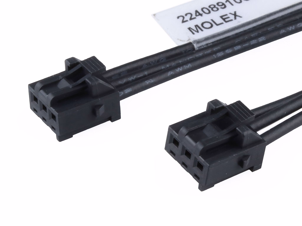 KK Plus 250-to-KK Plus 250 Off-the-Shelf (OTS) Cable Assembly, 2.50mm Pitch, Single Row, 300.00mm Length, 2 Circuits, Black