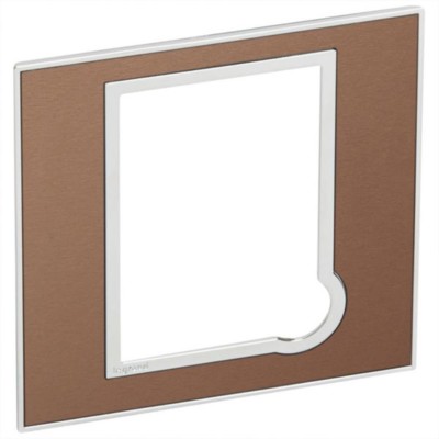 Arteor - British standard square plate 8 modules - Flush-mounted plastic frame - Matt anthracite finish - Snap fastening, 252.5x92x8mm
