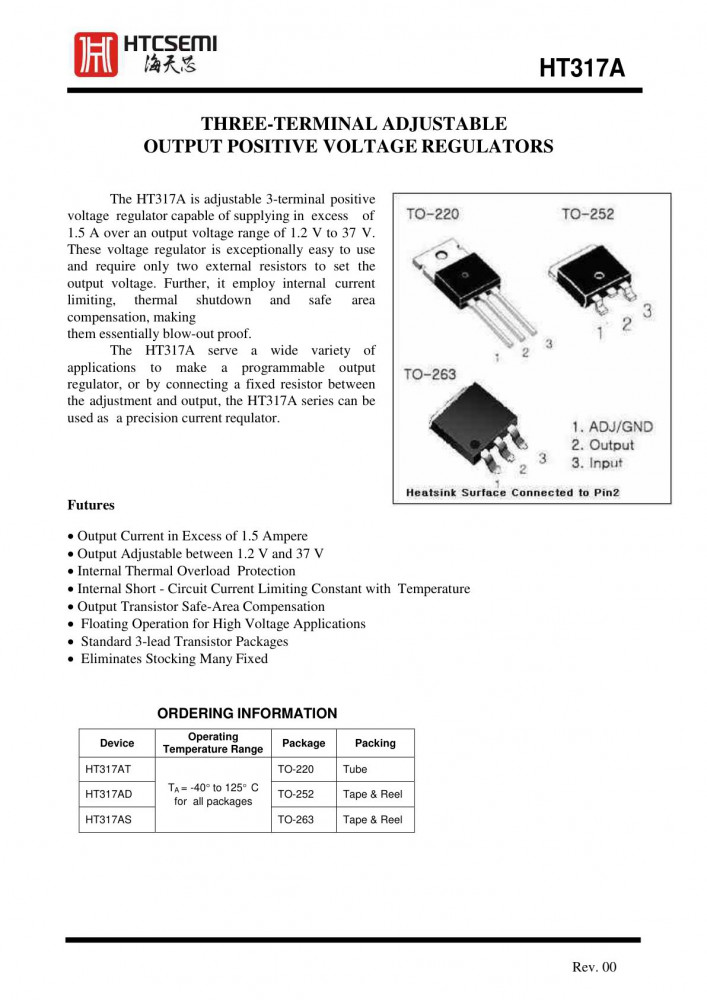 HT317A datasheet page 1