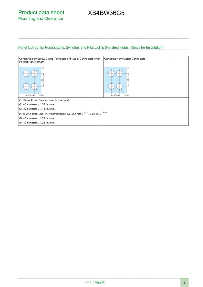 XB4BW36G5 technical document page 5