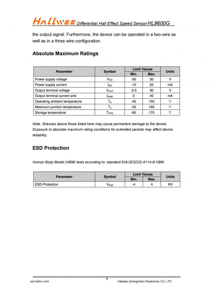 HL9600G technical document page 4