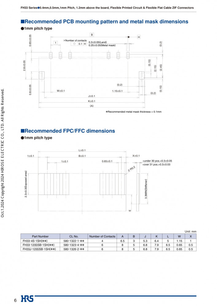 HRS FH33 datasheet page 6