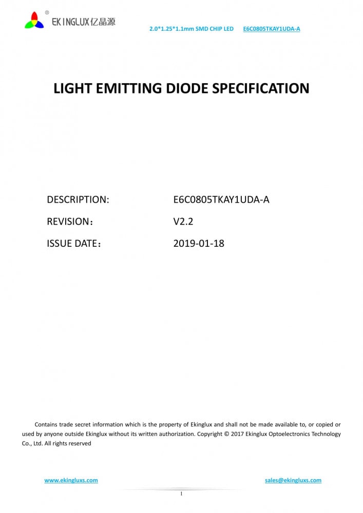E6C0805TKAY1UDA-A datasheet page 1