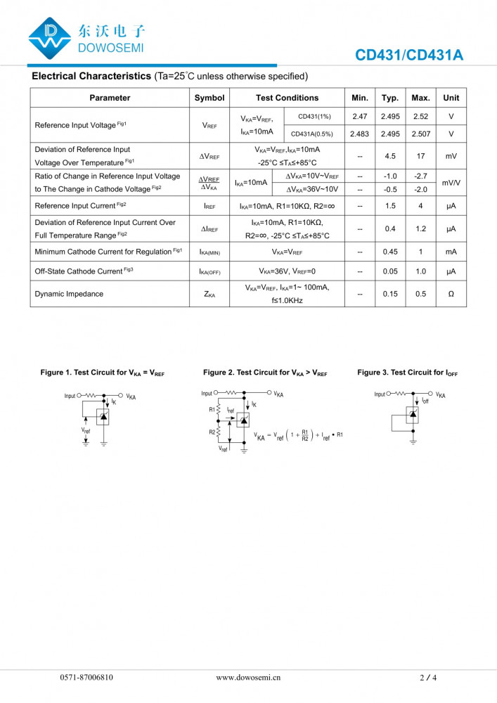 DOWO CD431A datasheet page 2