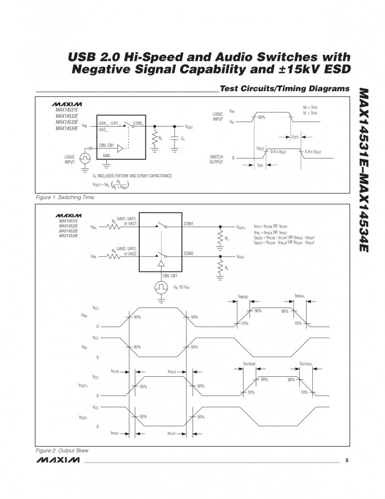 MAX14531E–MAX14534E datasheet page 5
