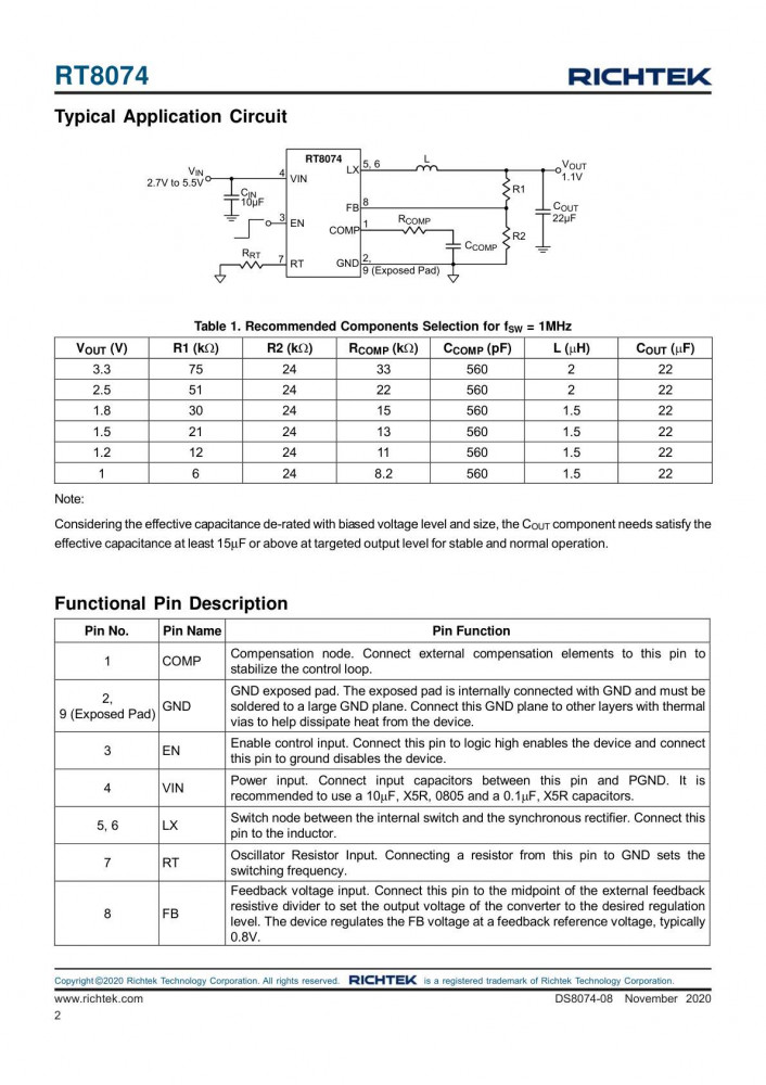 RT8074 technical document page 2