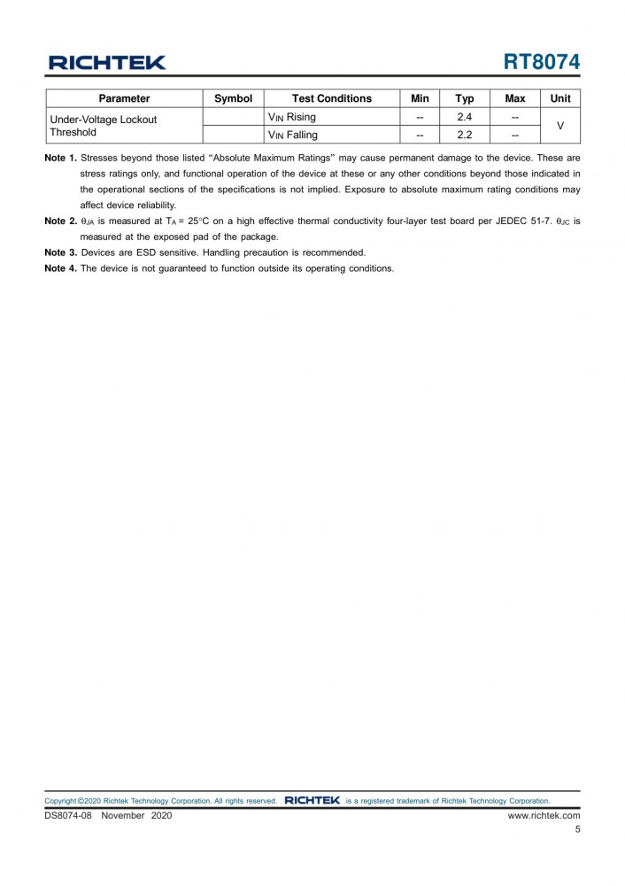 RT8074 technical document page 5