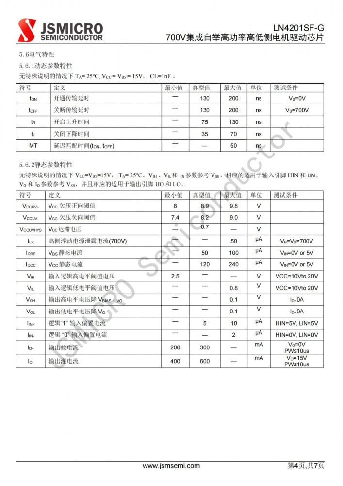 LN4201SF-G datasheet page 4