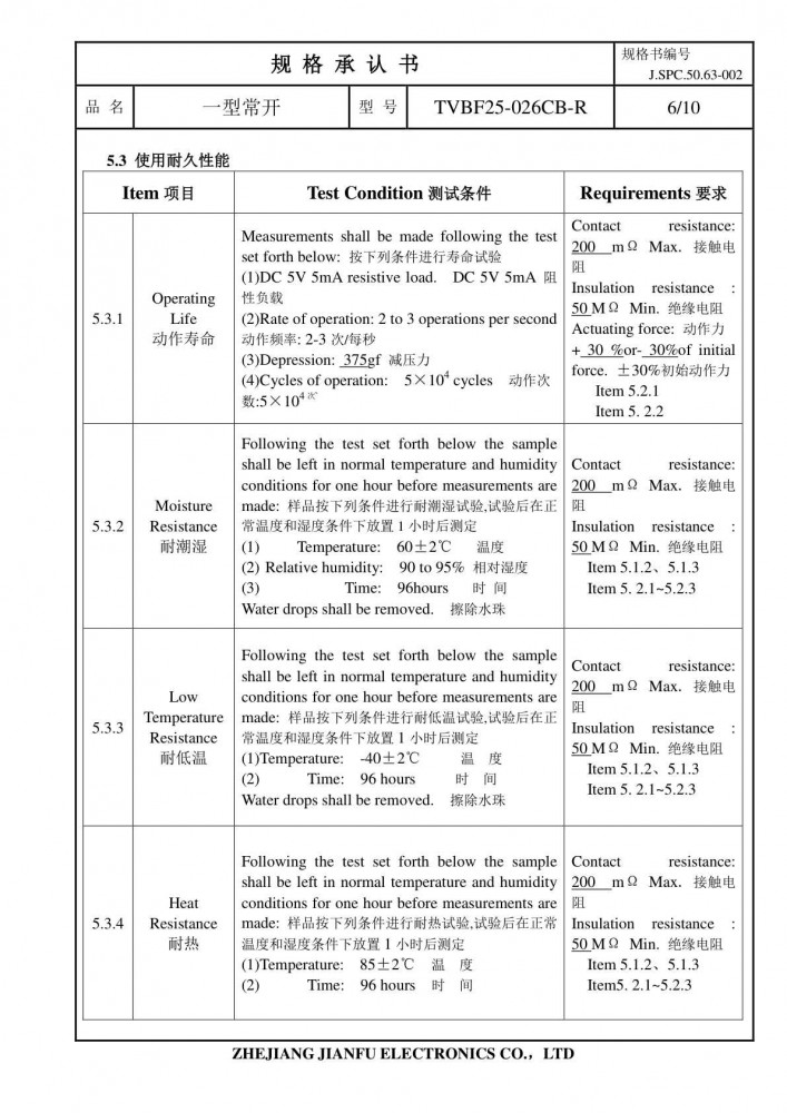 TVBF25-026CB-R approval document page 7