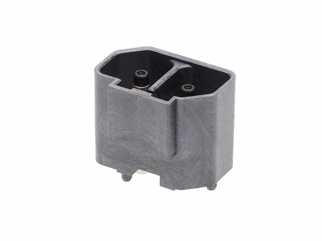 PowerWize 3.40mm, 2-circuit, Solder Tail, Mechanical Keying Option 2, Color Coded Natural, Right Angle Header, Tray